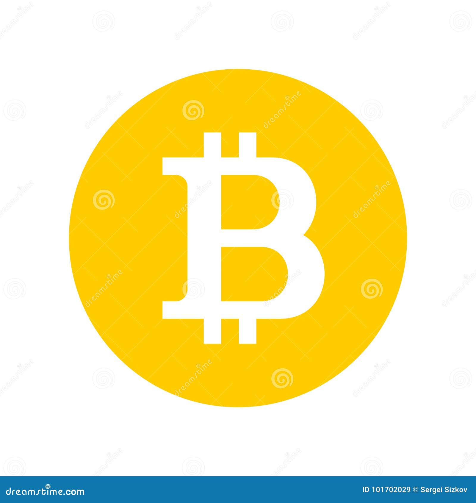 Bitcoin Sign Logo stock vector. Illustration of online - 101702029