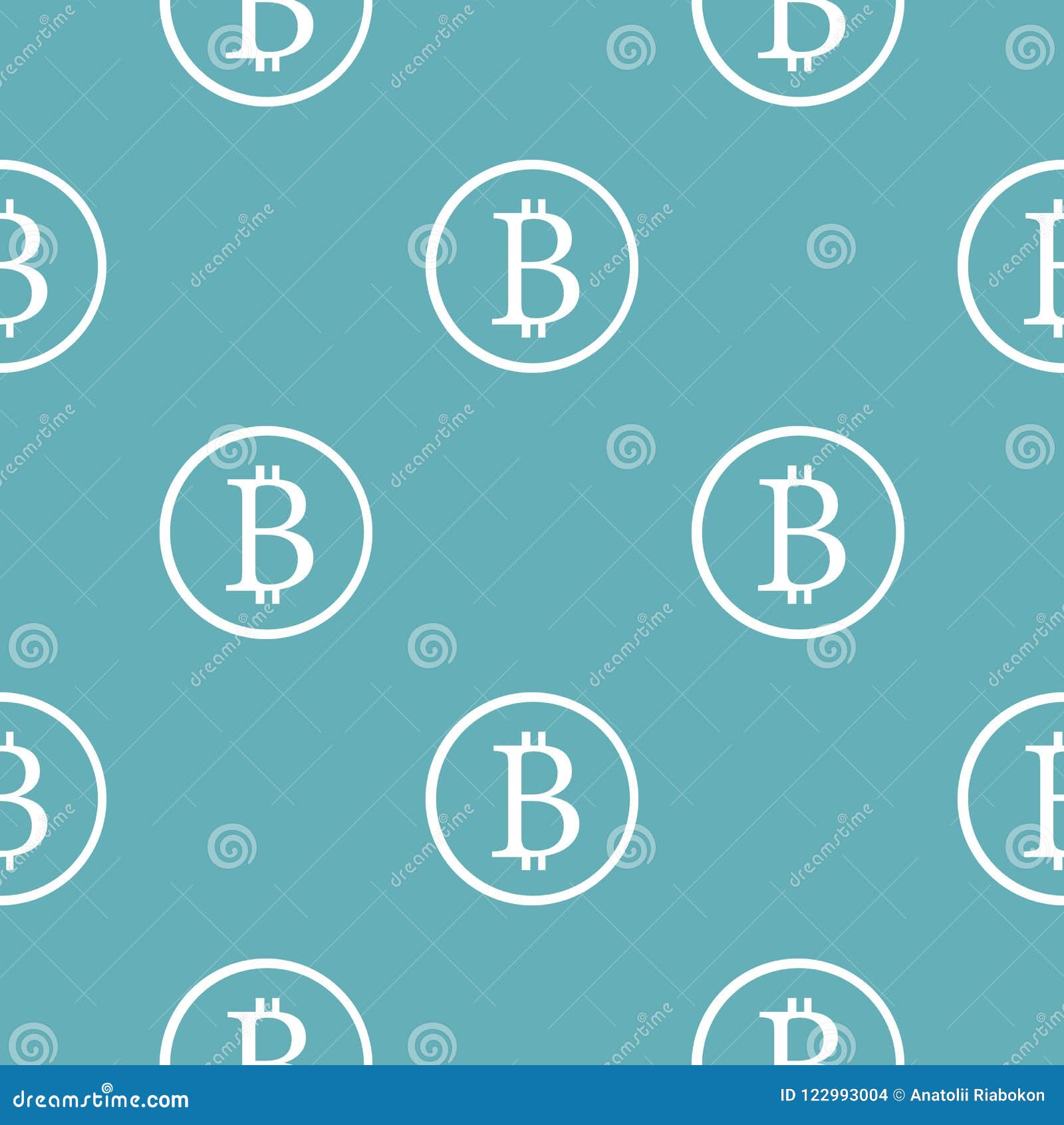 Bitcoin Sign Pattern Seamless Blue Stock Illustration - Illustration of ...