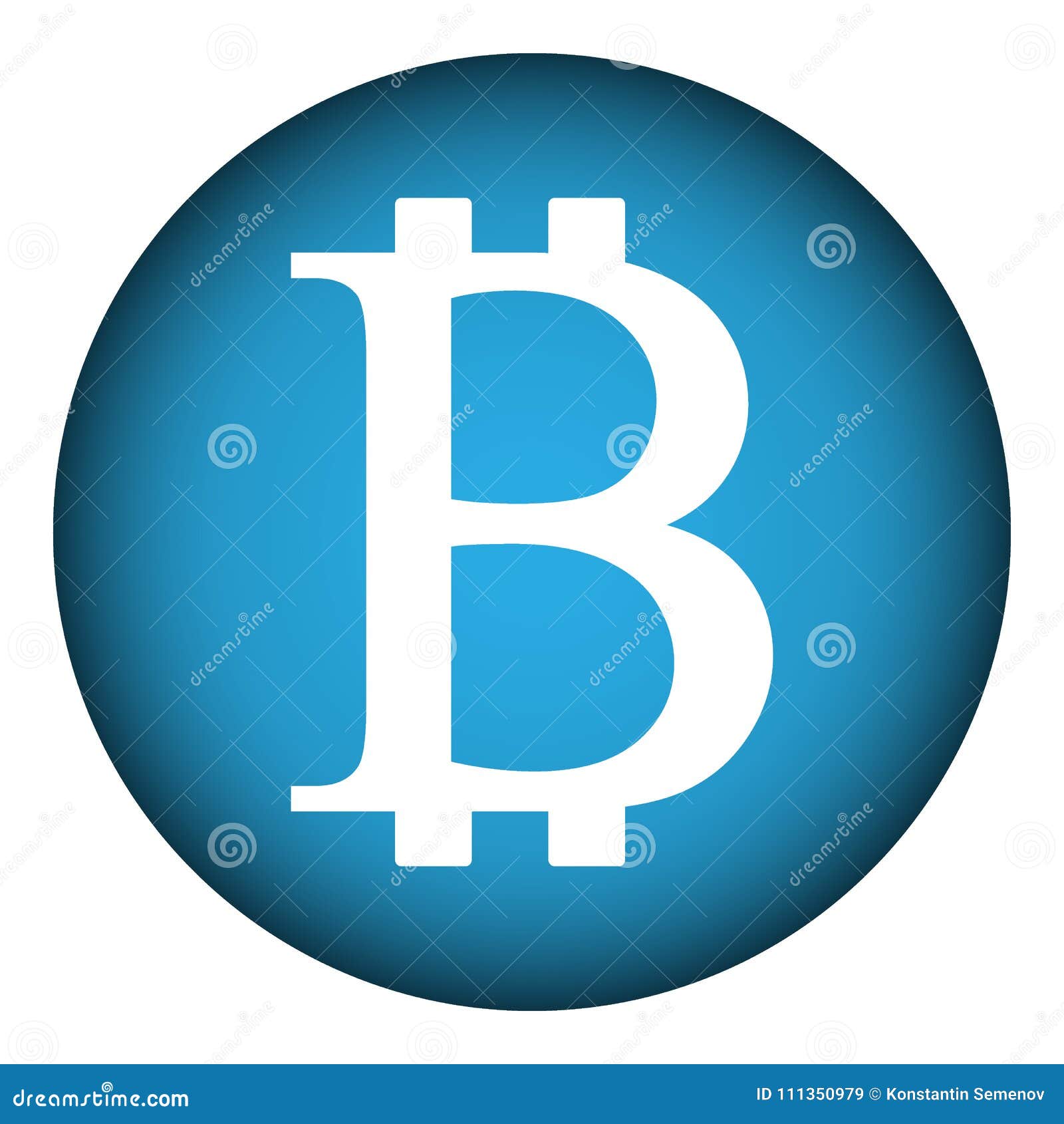 Bitcoin sign on white. stock illustration. Illustration of rate - 111350979