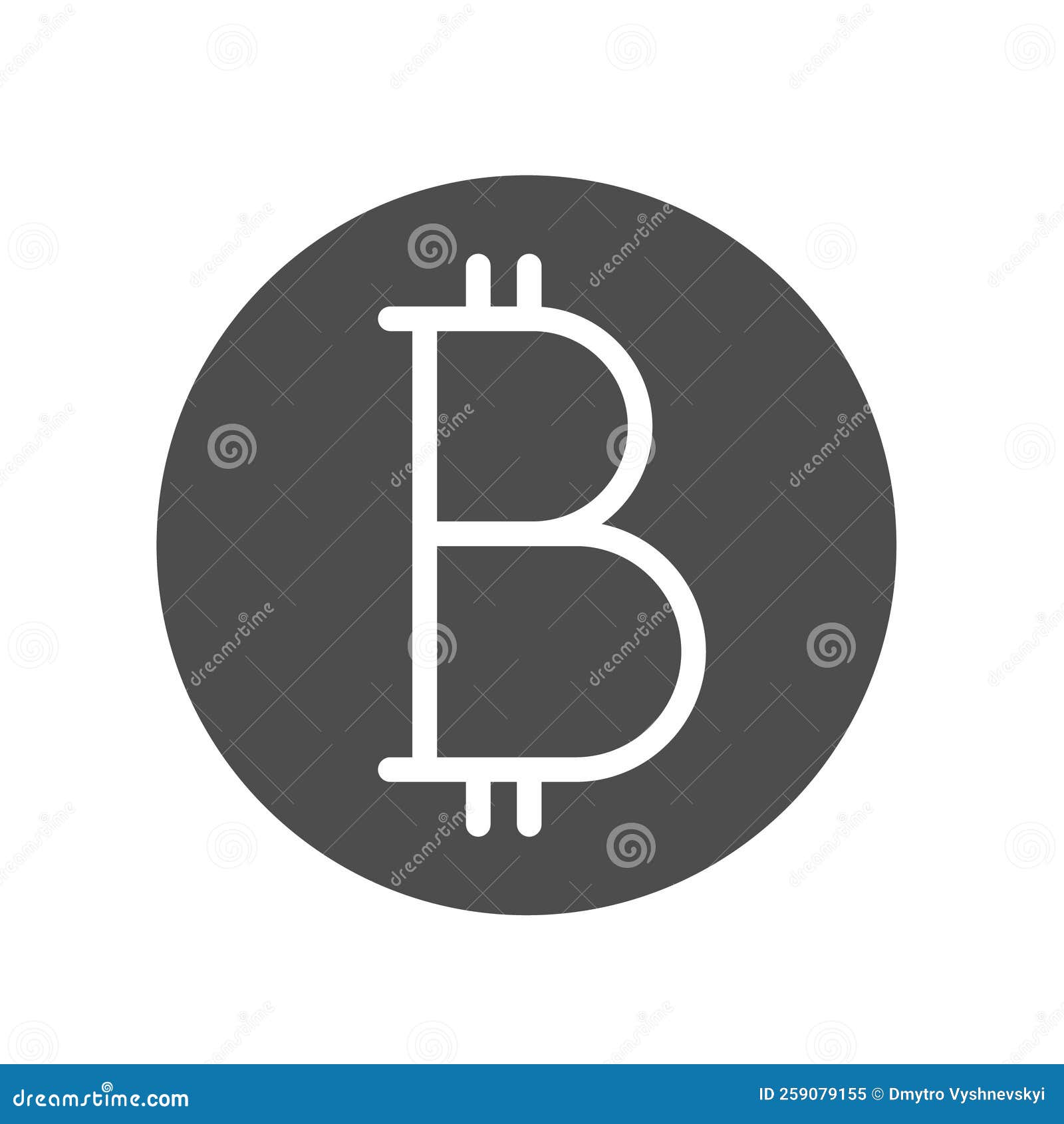 Bitcoin Silhouette Vector Icon Stock Illustration - Illustration of ...