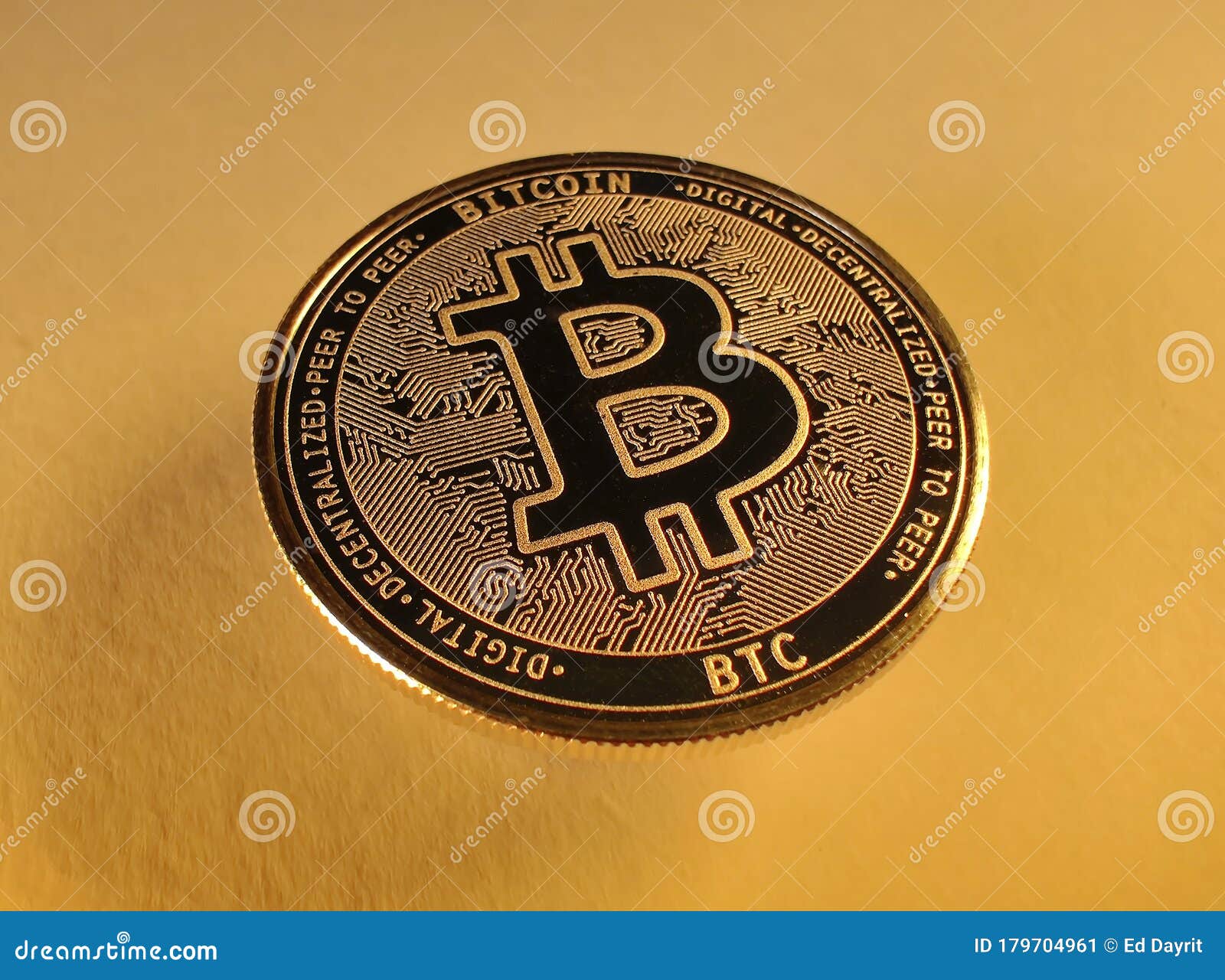 Bitcoin Silver and Gold Round V1 Stock Image - Image of protection ...