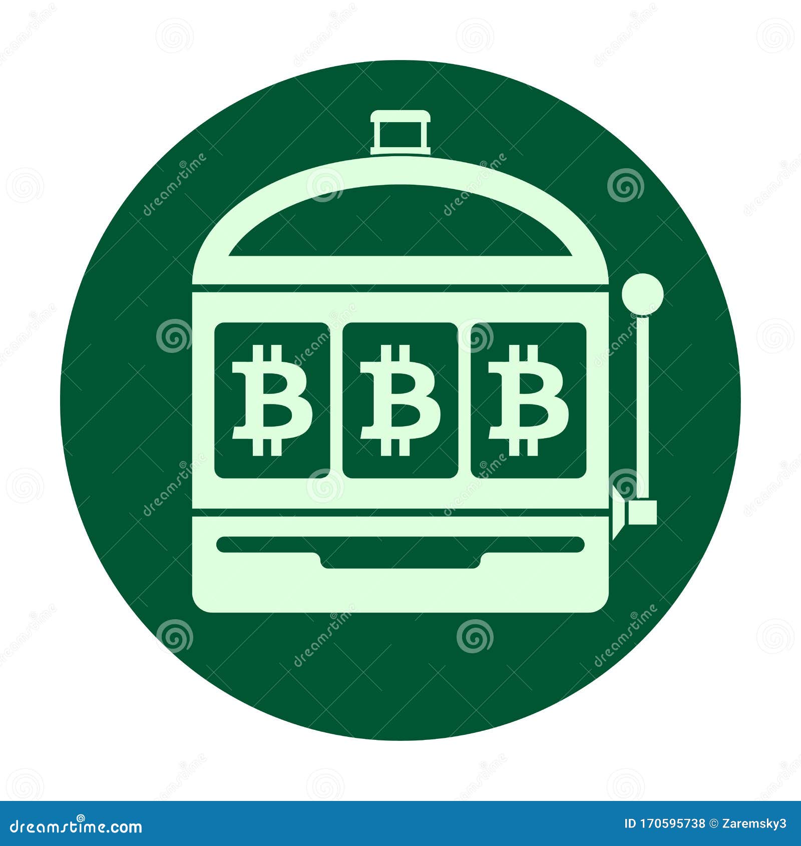 Bitcoin Slot Machine Icon Vector Illustration Stock Vector ...