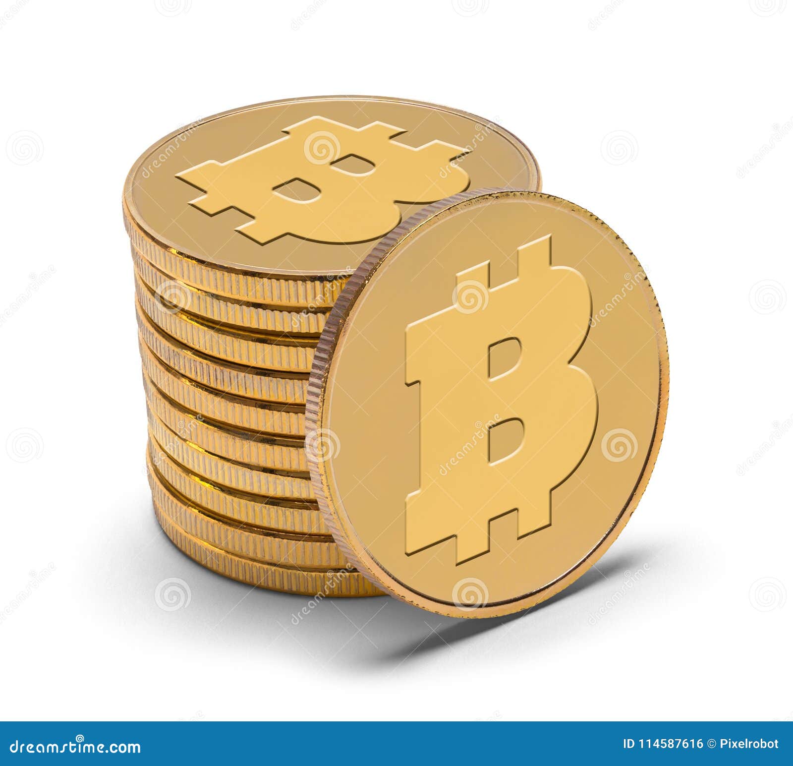 Bitcoin Stack stock illustration. Illustration of global - 114587616