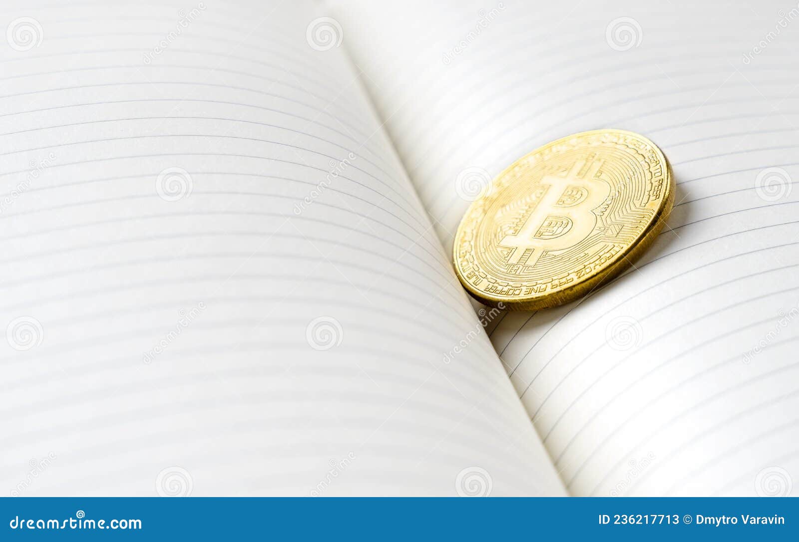 Bitcoin Symbol Btc on Open Notebook Pages Stock Image - Image of ...