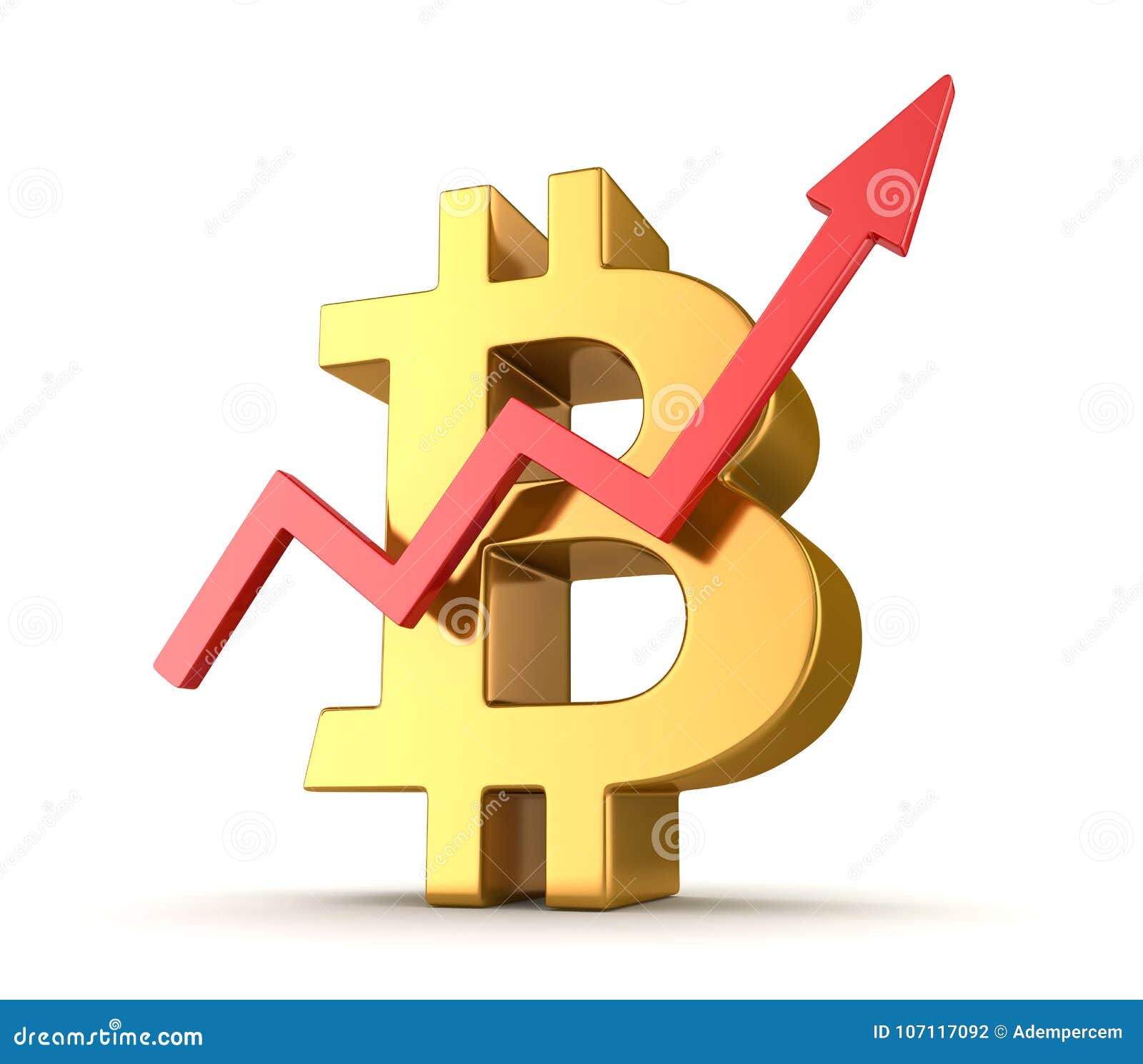 Bitcoin Symbol and Business Chart Stock Illustration - Illustration of ...