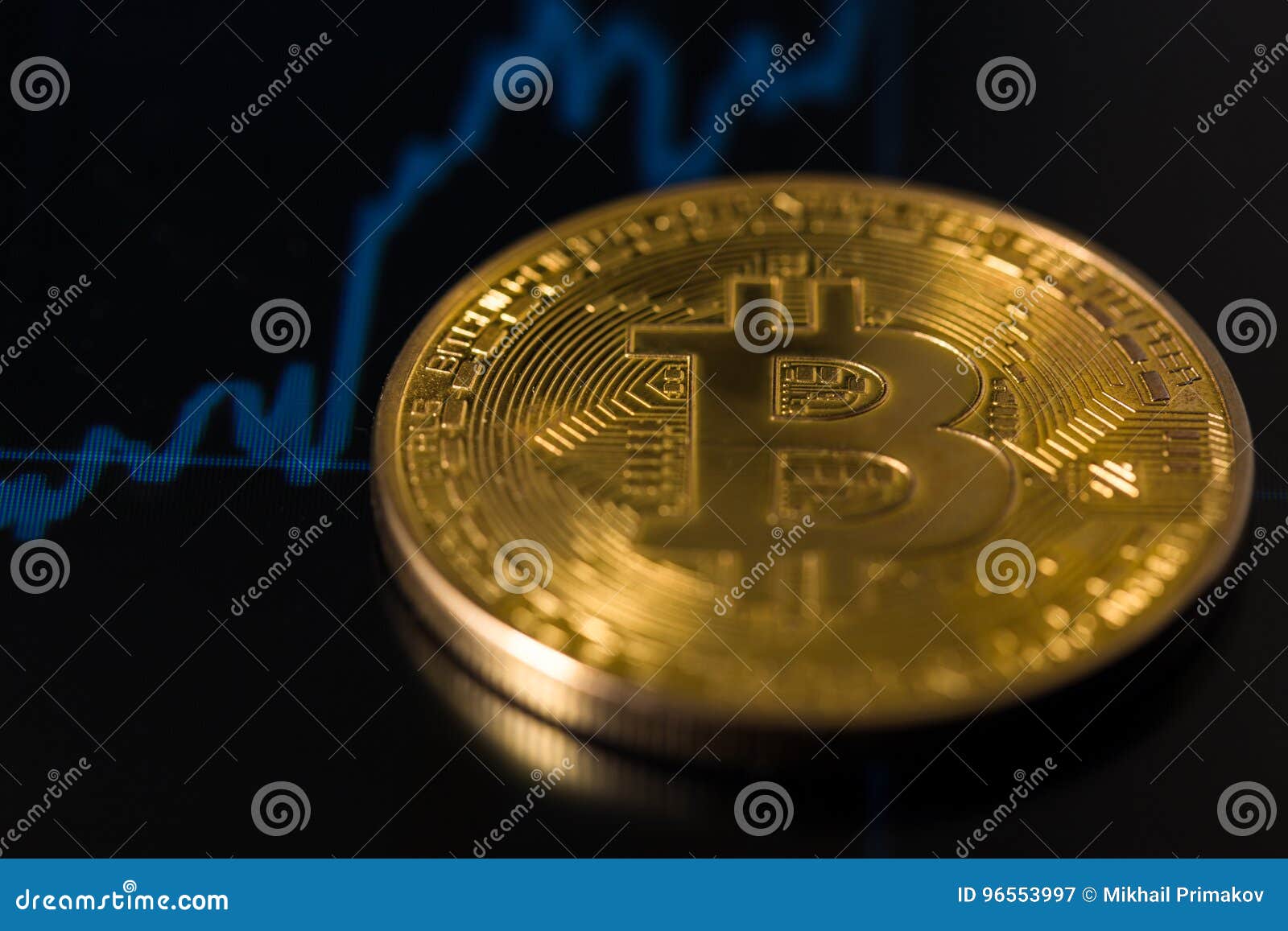 Bitcoin symbol stock image. Image of market, coin, motherboard - 96553997