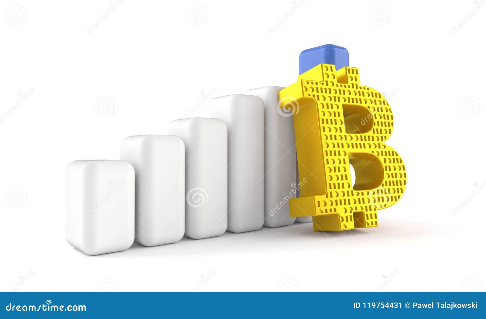 Bitcoin symbol with chart stock illustration. Illustration of ...
