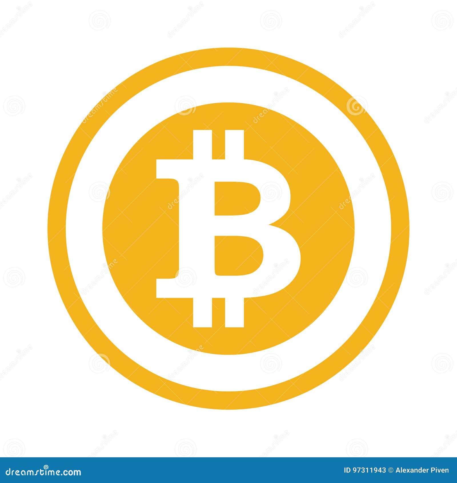 Bitcoin Symbol . Coin Symbol Electronic Currency. Stock Vector ...