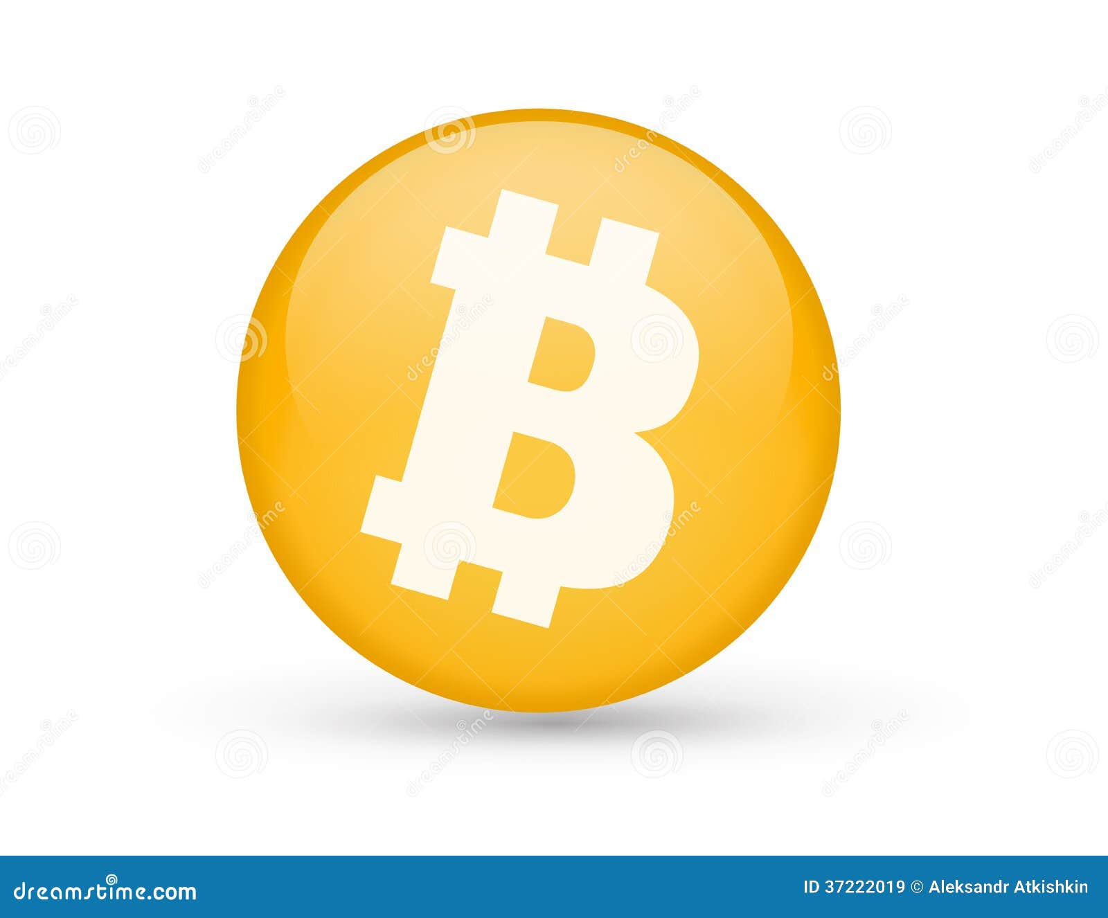 Bitcoin symbol stock illustration. Illustration of fiat - 37222019