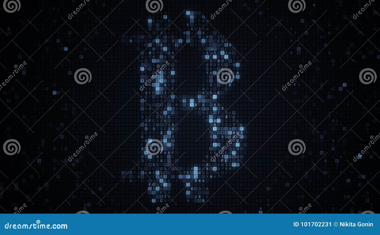 Bitcoin Symbol of Digital Hex Code Stock Illustration - Illustration of ...