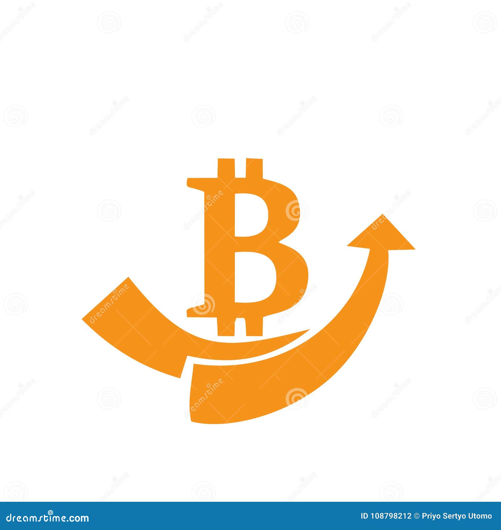 Bitcoin Symbol in Flat Design. Vector Illustration. Stock Vector ...