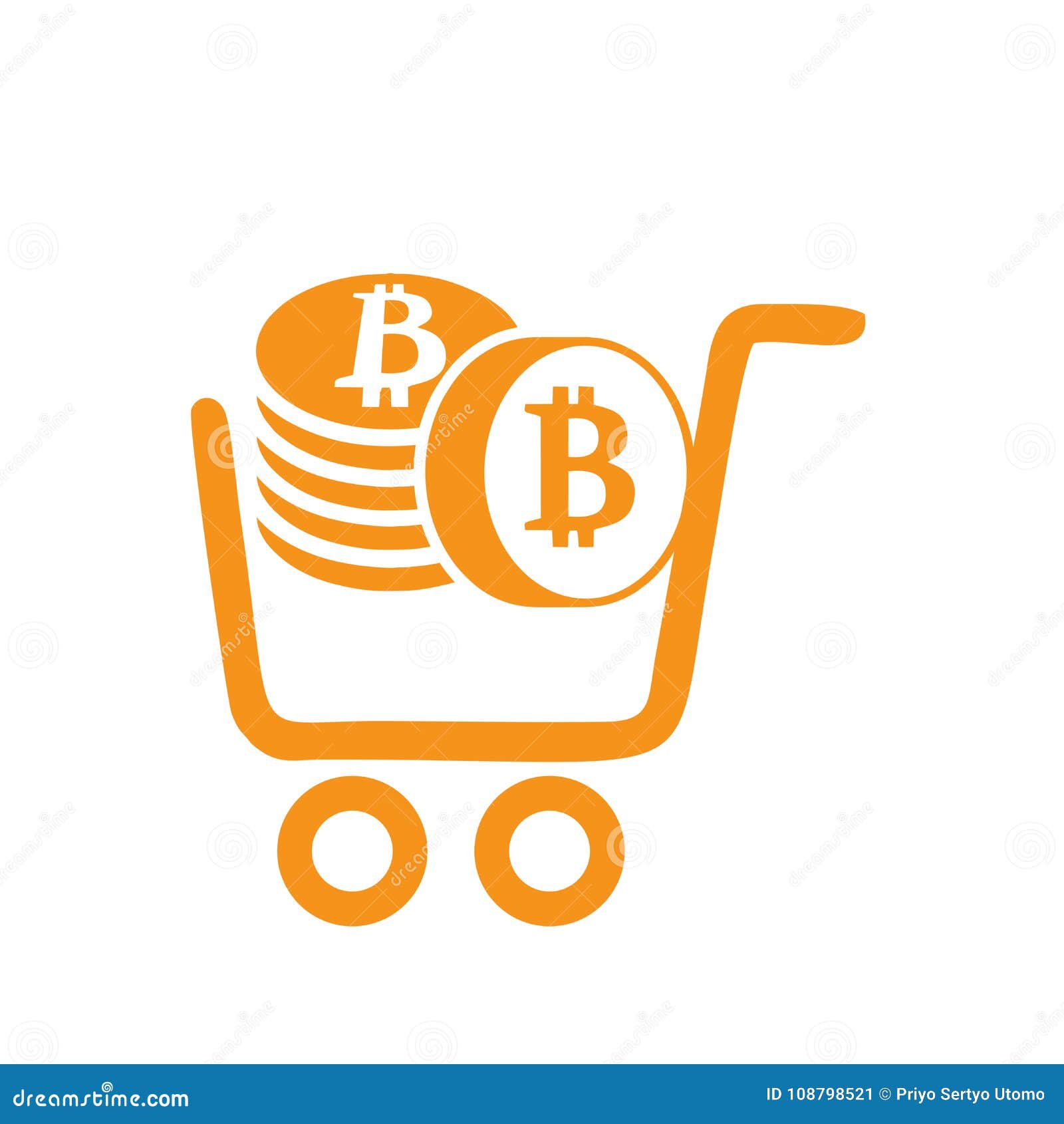 Bitcoin Symbol in Flat Design. Vector Illustration. Stock Vector ...