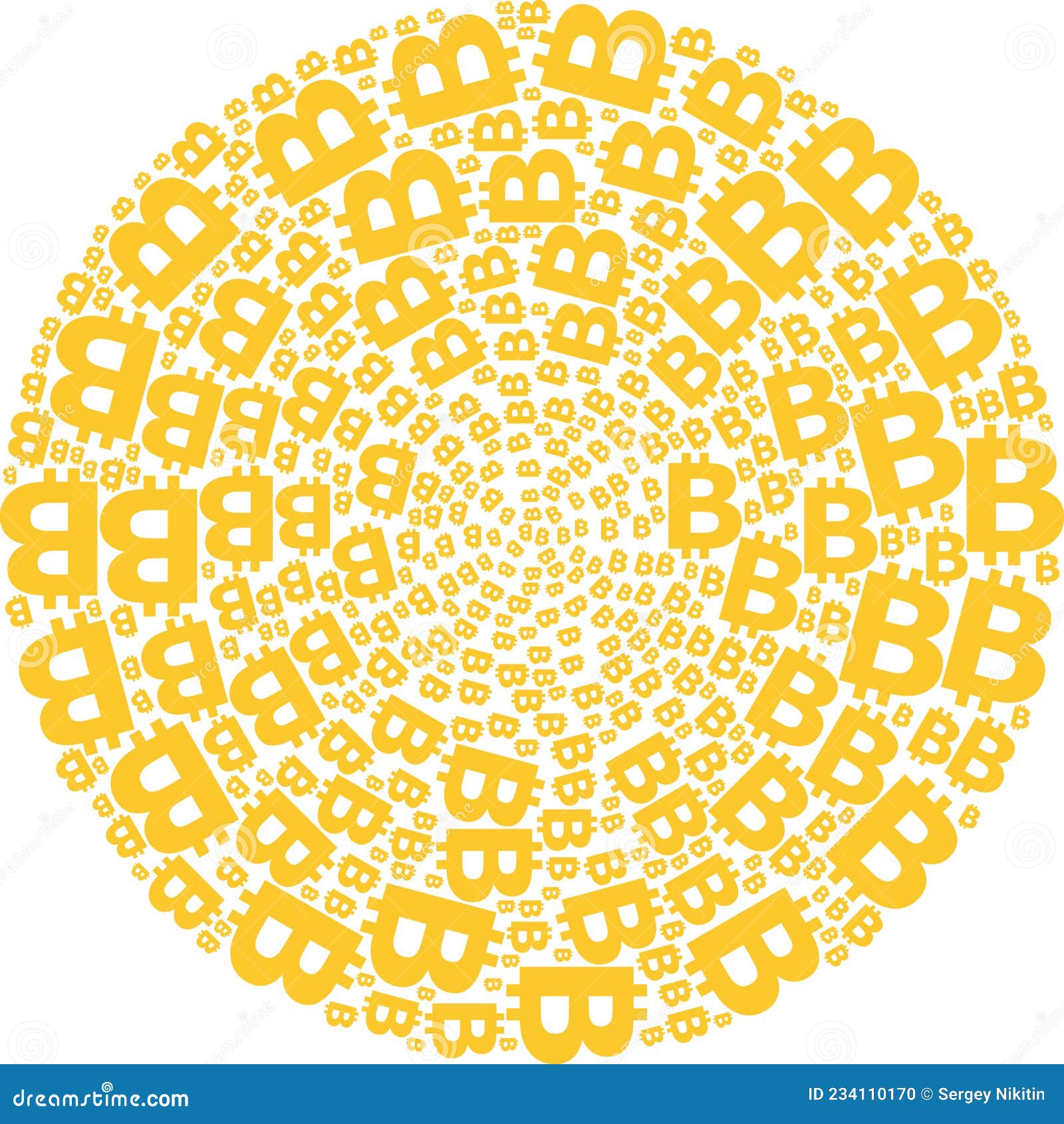 Bitcoin Symbol Icon Exploding Round Cluster Mosaic Stock Vector ...