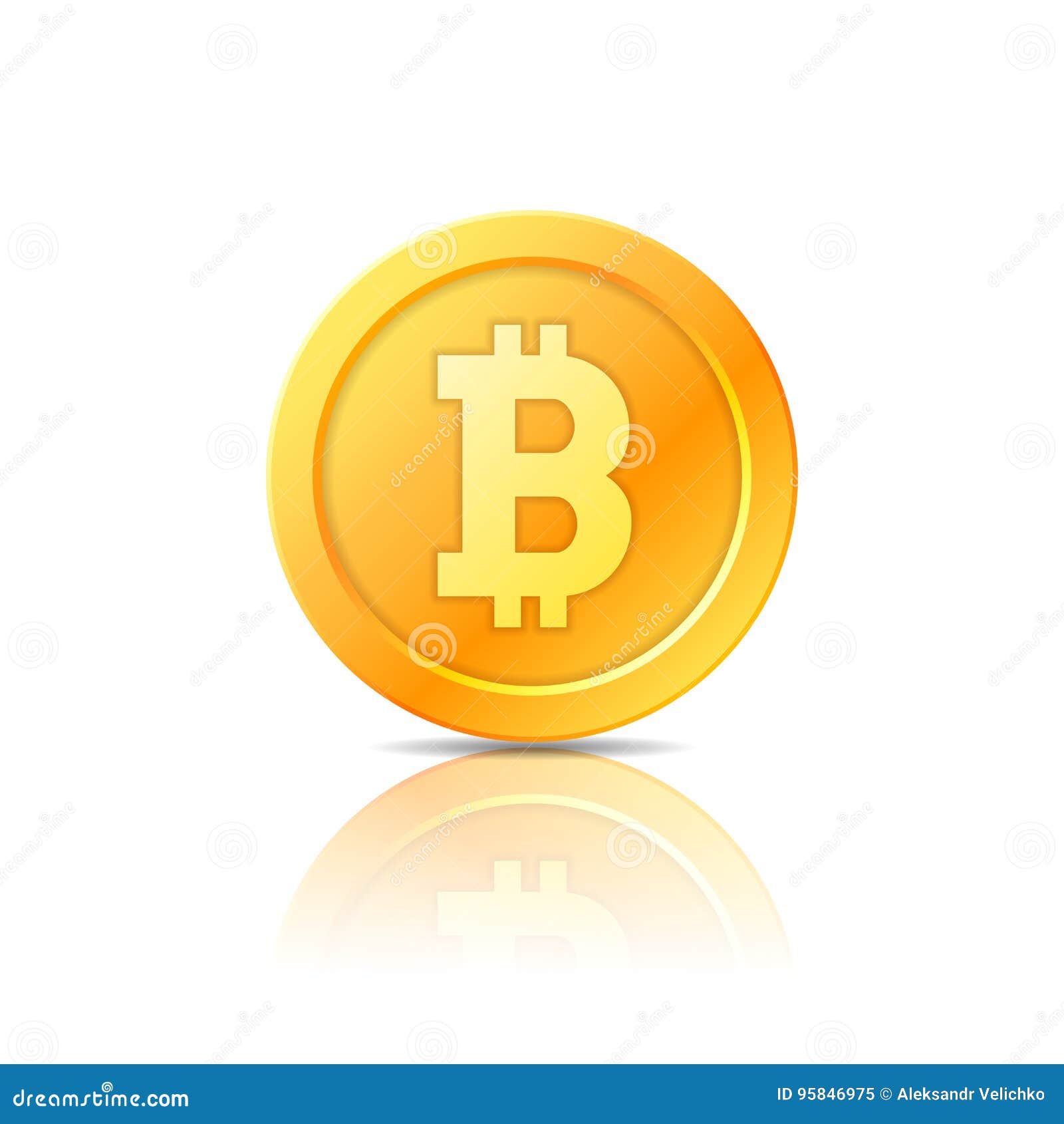 Bitcoin Symbol, Icon, Sign, Emblem. Vector Illustration. Stock Vector ...
