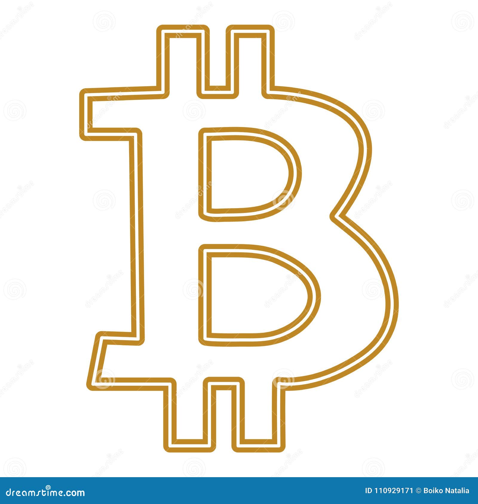 BITCOIN SYMBOL ISOLATED on WHITE BACKGROUND VECTOR Stock Illustration ...