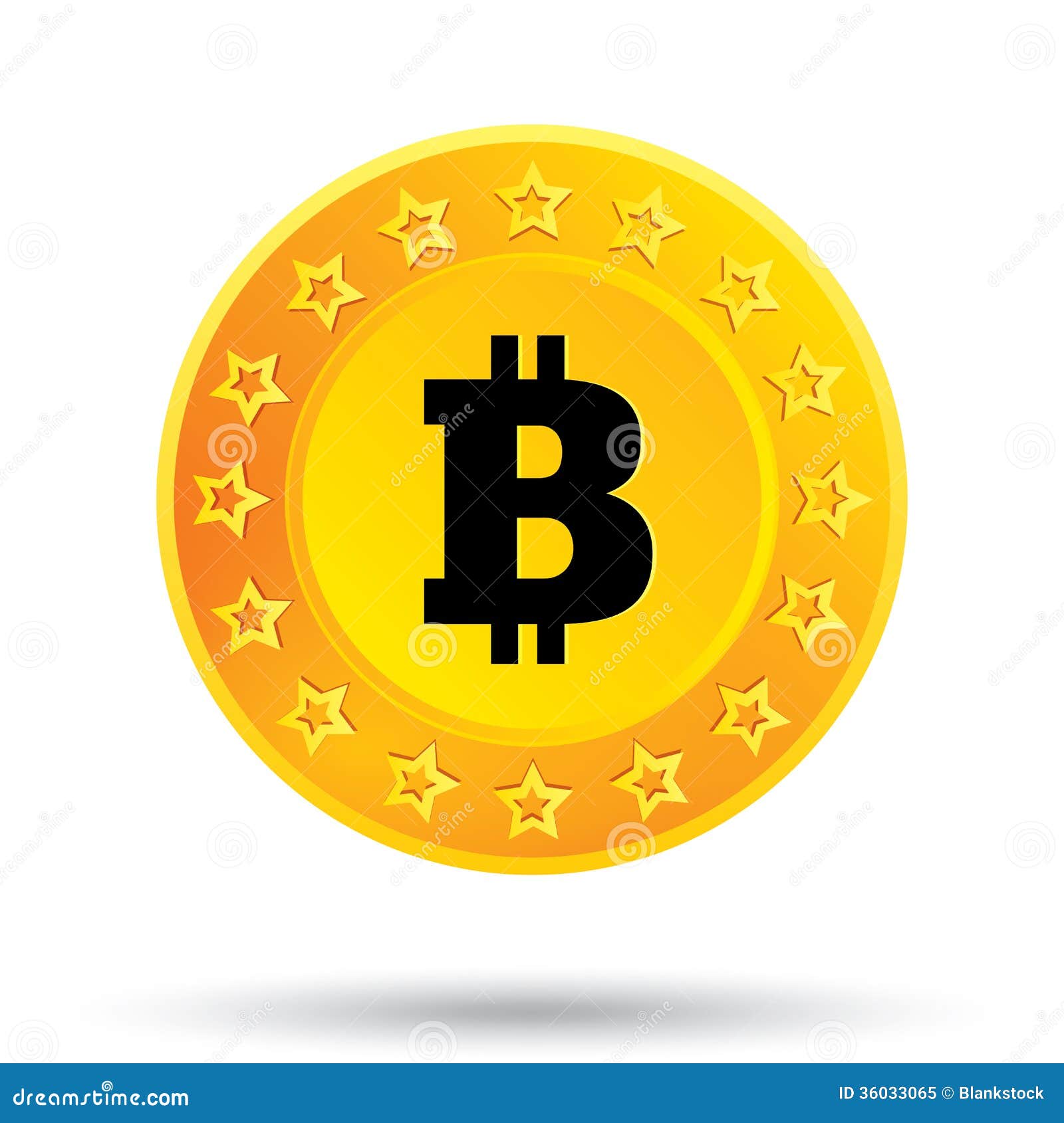 Bitcoin Symbol. Kryptografivaluta. P2P. Vektor Illustrationer ...