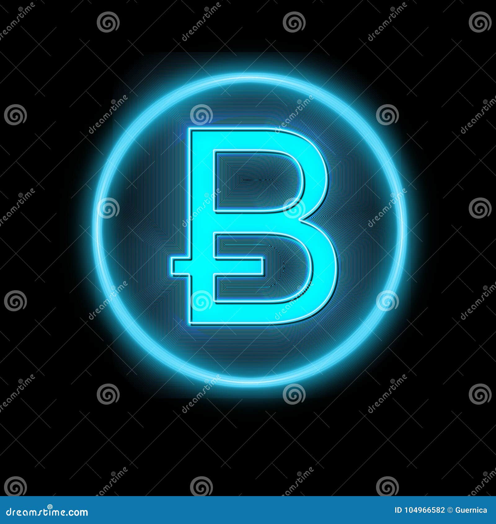 Bitcoin Symbol On Blue Circuits Background Royalty-Free Stock ...