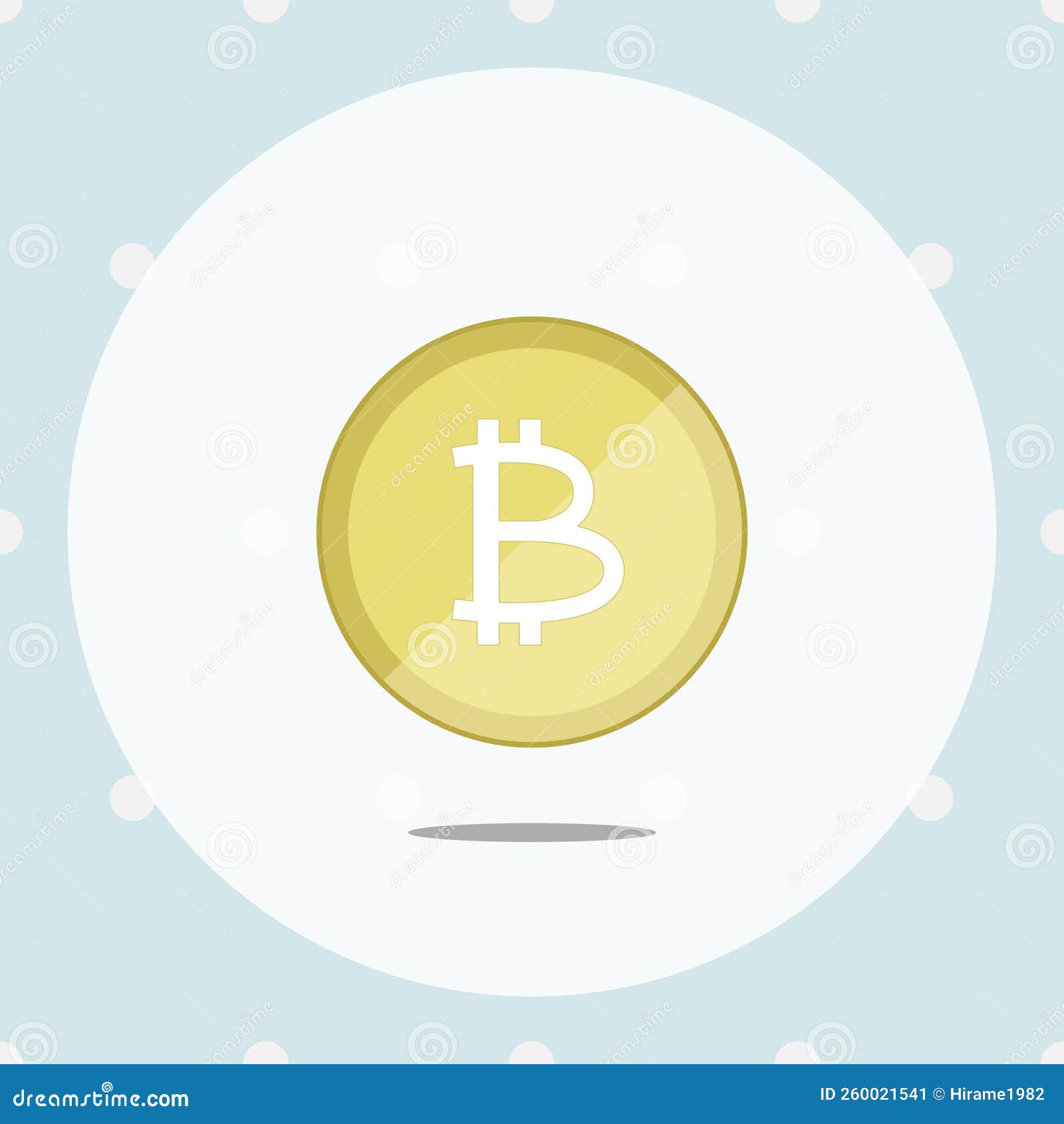 Bitcoin Symbol Object,flat Design on Blue Background,vector Stock ...