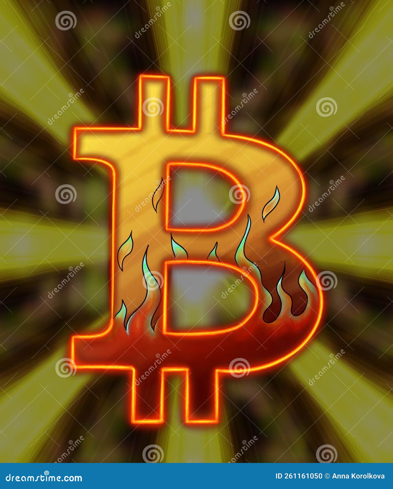 Bitcoin symbol stock illustration. Illustration of symbol - 261161050
