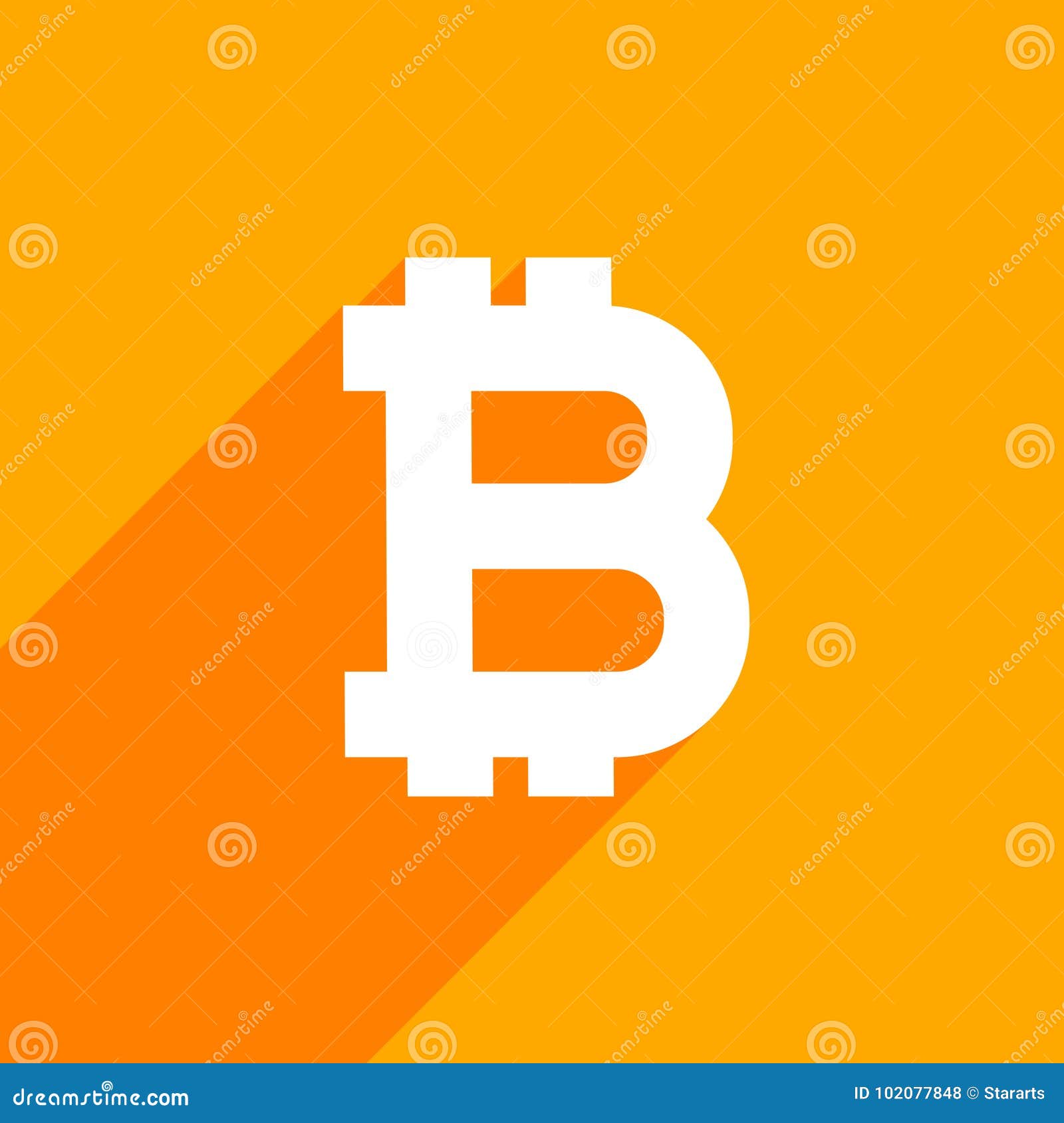 Bitcoin Symbol on Orange Background Stock Vector - Illustration of rise ...