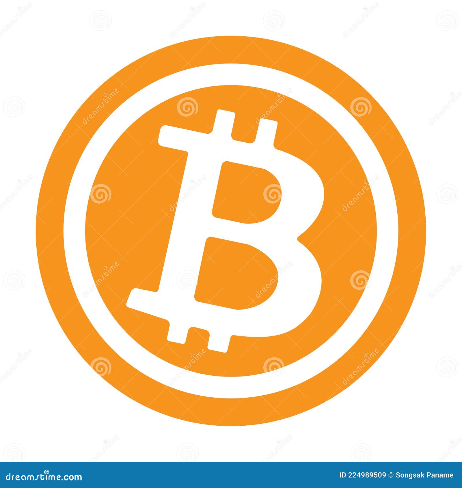 Bitcoin Symbol Sign Isolate on White Stock Vector - Illustration of ...