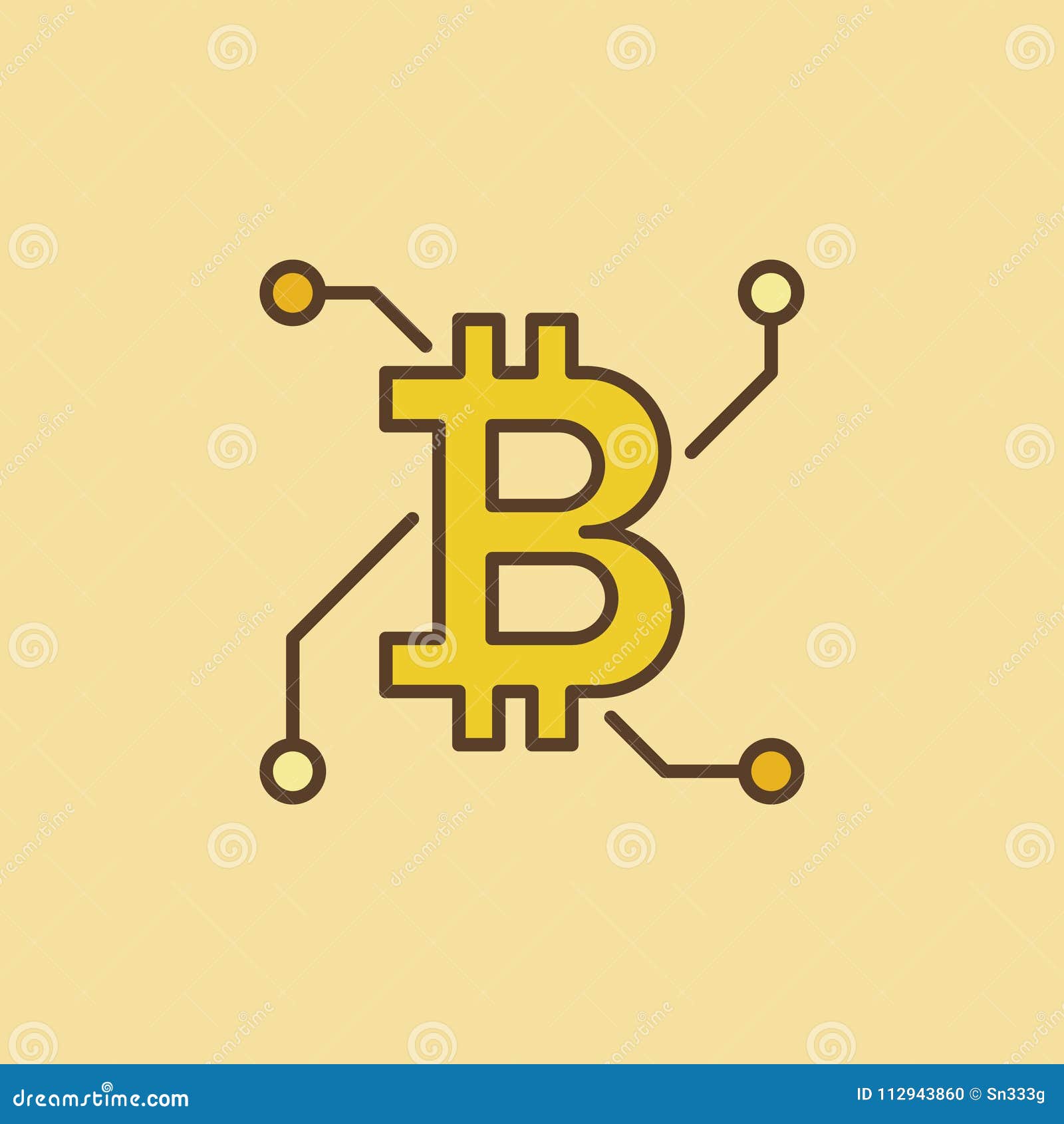 Bitcoin Technology Vector Colorful Logo or Icon Stock Vector ...