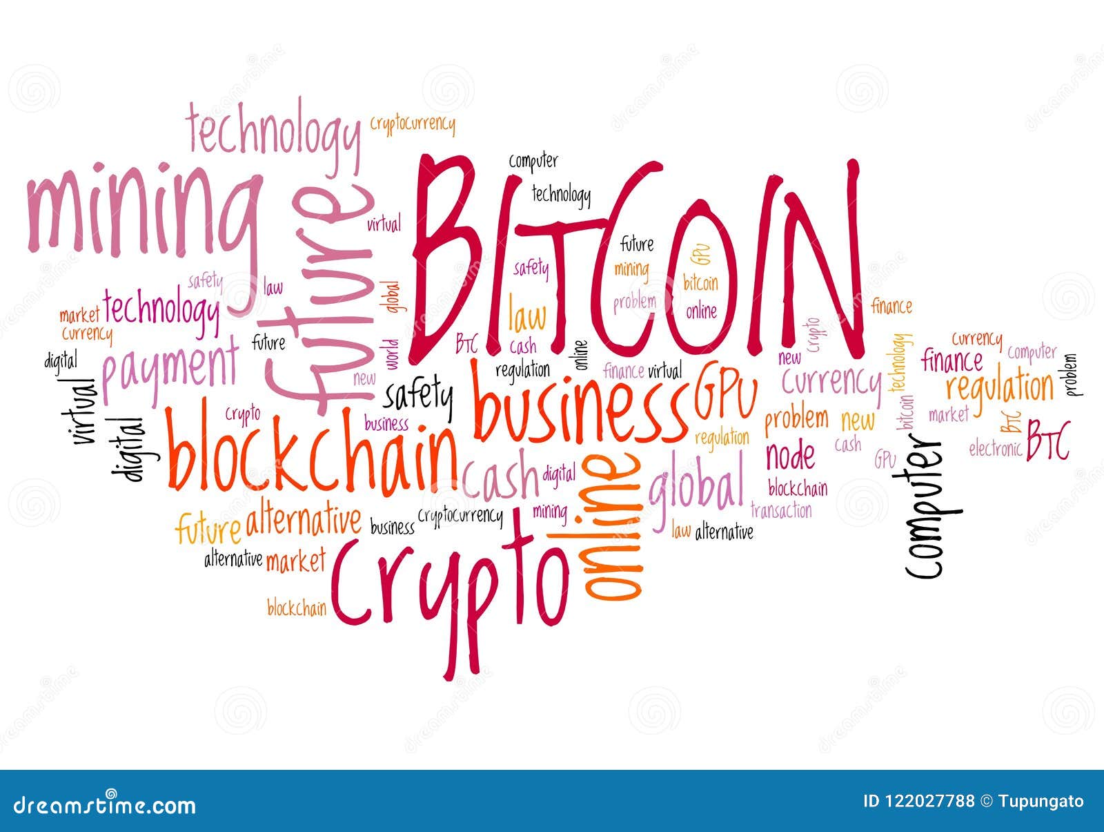 Bitcoin text stock illustration. Illustration of mining - 122027788