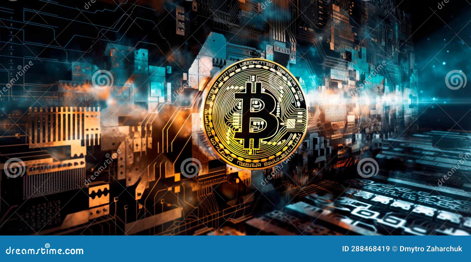 Bitcoin-themed Graphics, Including the Bitcoin Logo, Charts, and ...