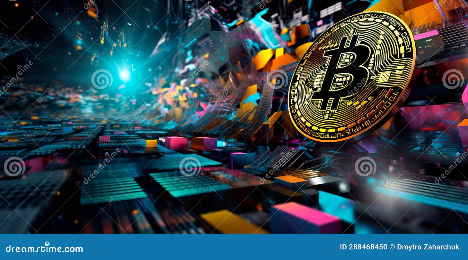 Bitcoin-themed Graphics, Including the Bitcoin Logo, Charts, and ...