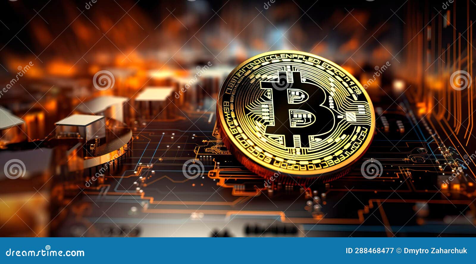 Bitcoin-themed Graphics, Including the Bitcoin Logo, Charts, and ...