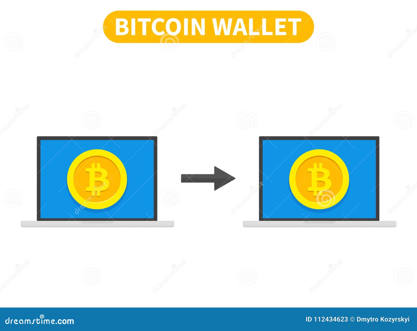 Bitcoin Transaction Concept. Buying Cryptocurrency Using Computer ...