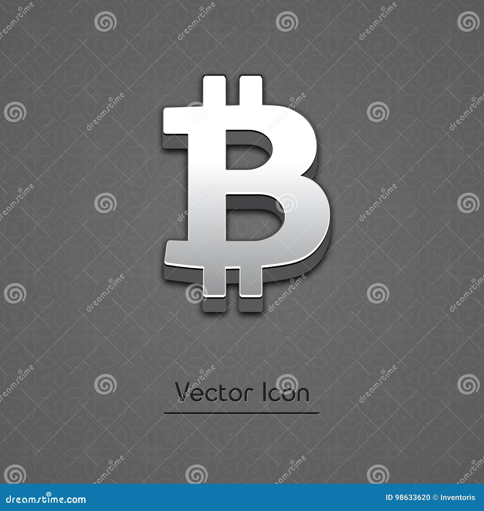 Bitcoin Trendy 3d Style Vector Icon. Stock Vector - Illustration of ...