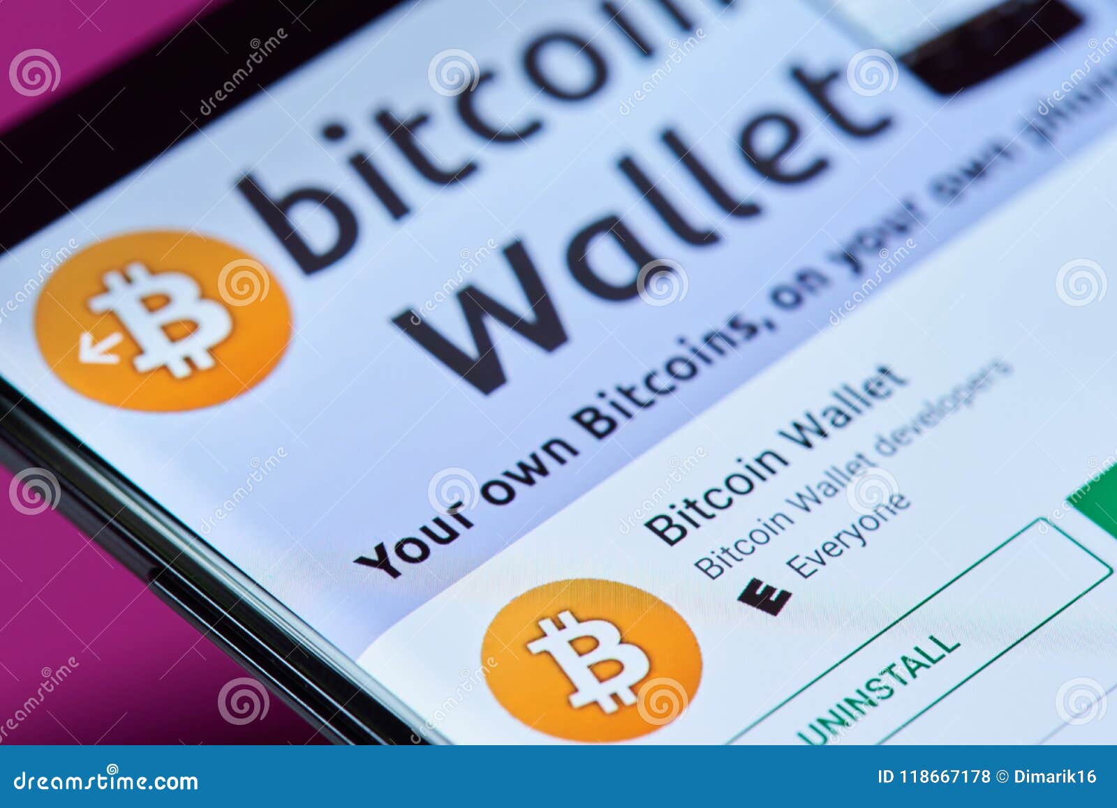 Bitcoin wallet application editorial stock photo. Image of people ...