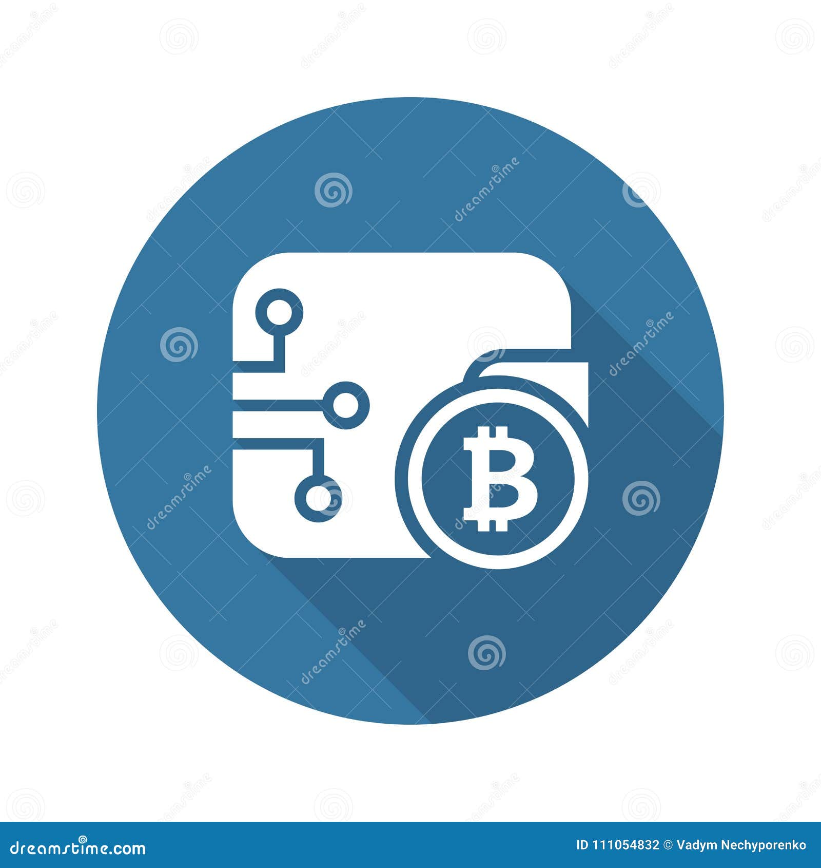 Bitcoin Wallet Icon. stock vector. Illustration of finance - 111054832