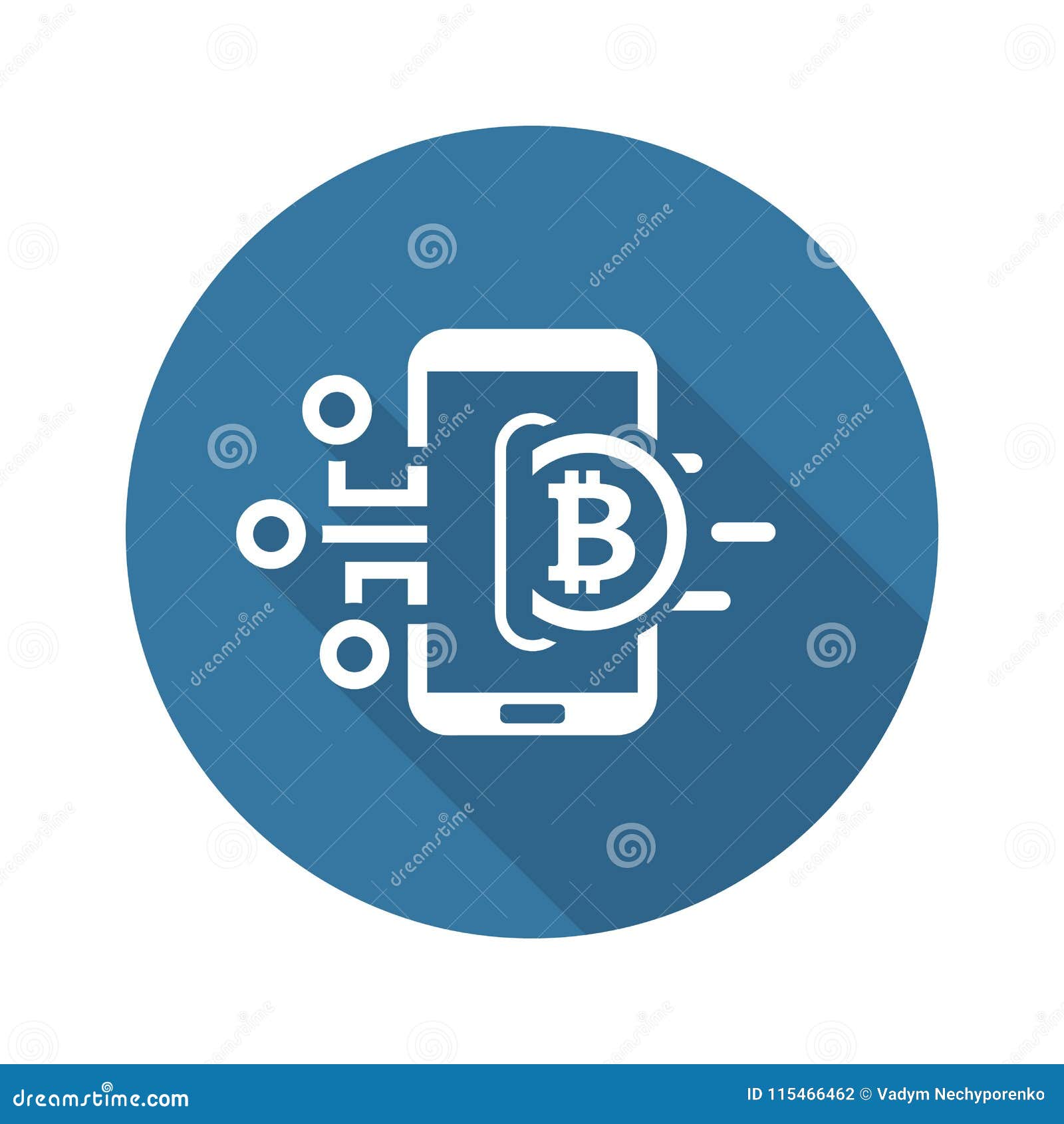Bitcoin Wallet Icon. stock vector. Illustration of block - 115466462