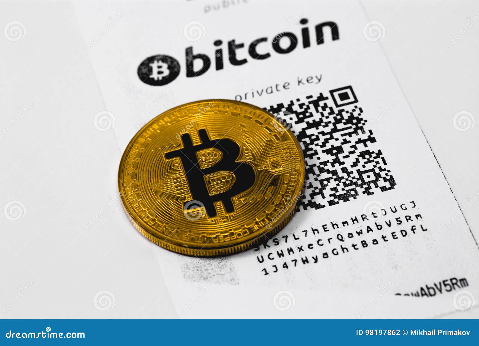 Bitcoin wallet stock photo. Image of exchange, bank, financial - 98197862