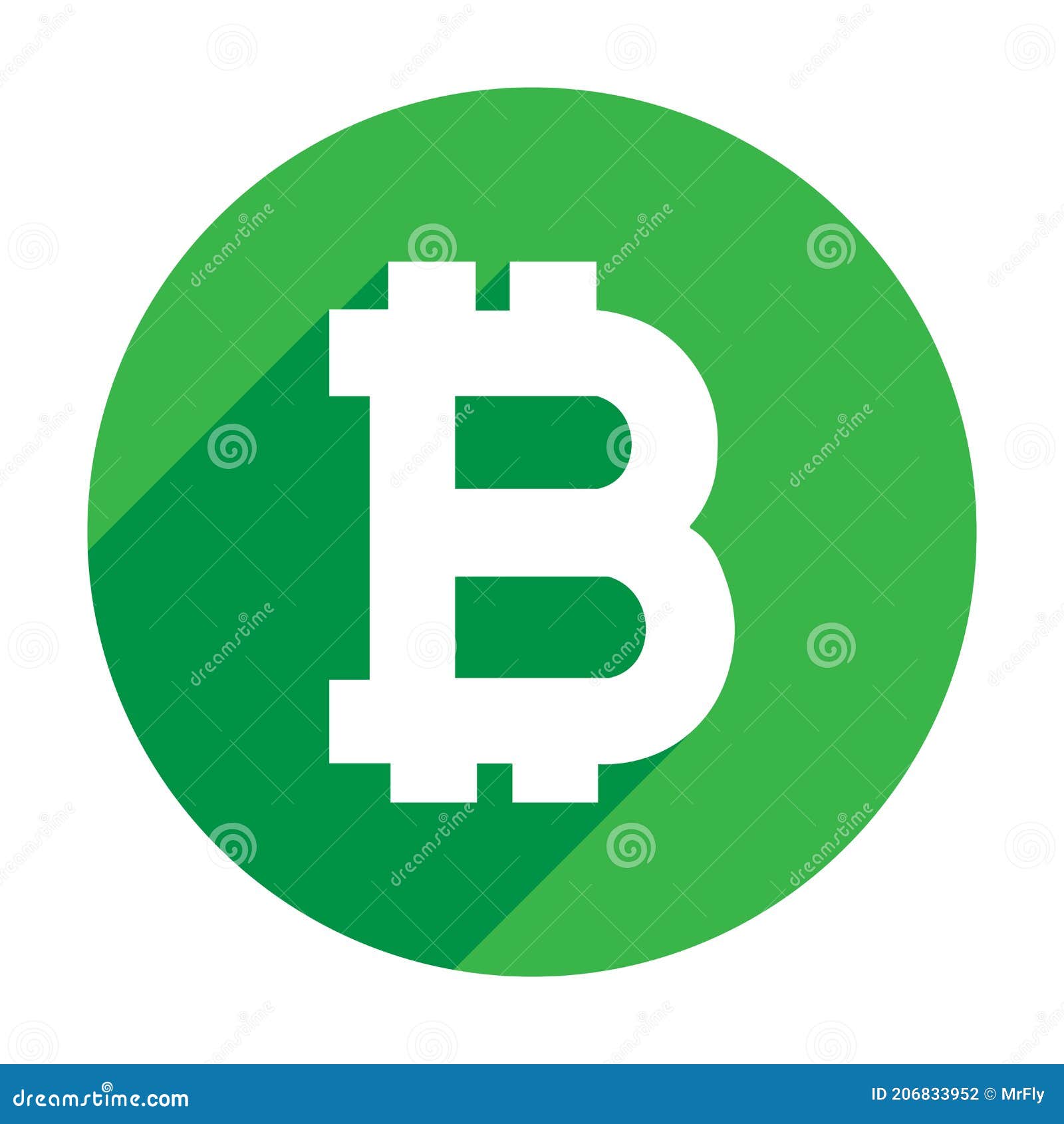 Green Bitcoin Logo, Editable Vector Illustration Stock Vector ...