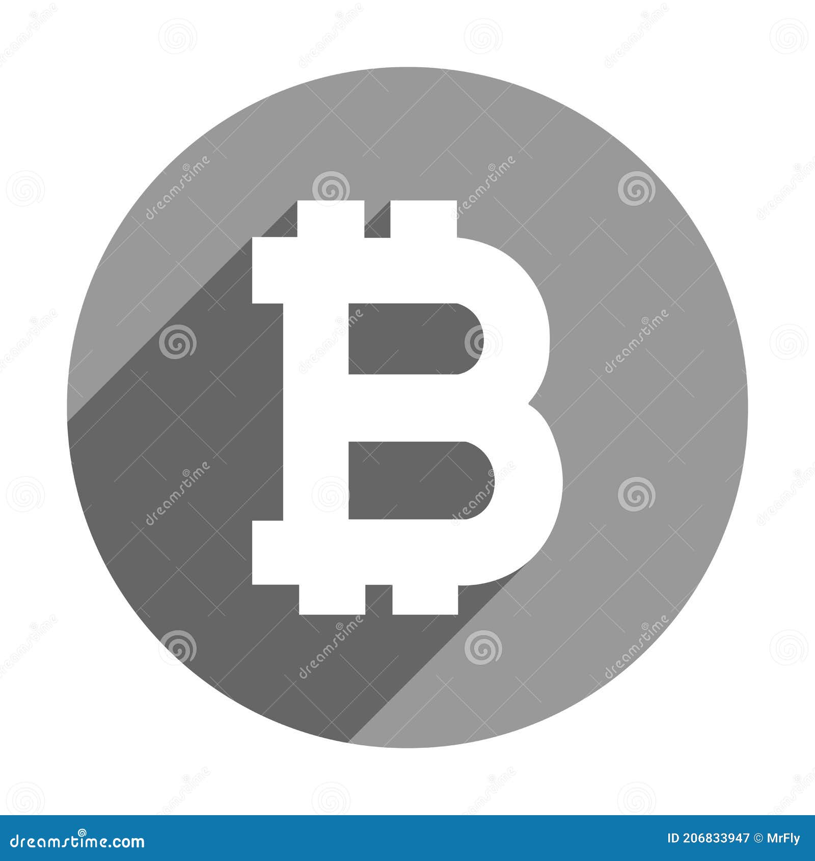 Grey Bitcoin Logo, Editable Vector Illustration Stock Vector ...