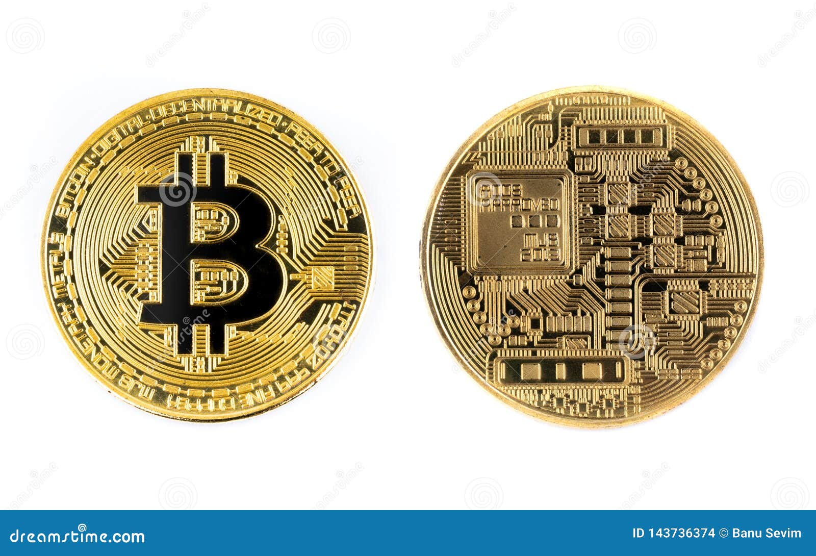 Bitcoin on White Background Stock Photo - Image of market, bank: 143736374