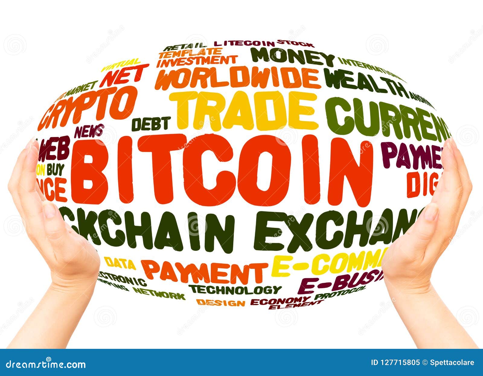 `Bitcoin` Word With Halftone Effect. Each Letter Consists Of Zeros And ...