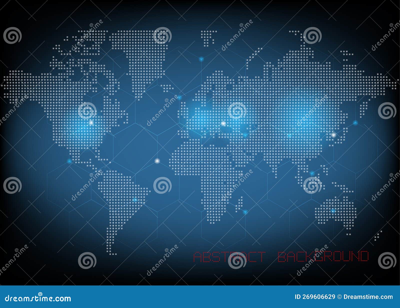 World Map Technology Abstract Background. Stock Vector - Illustration ...