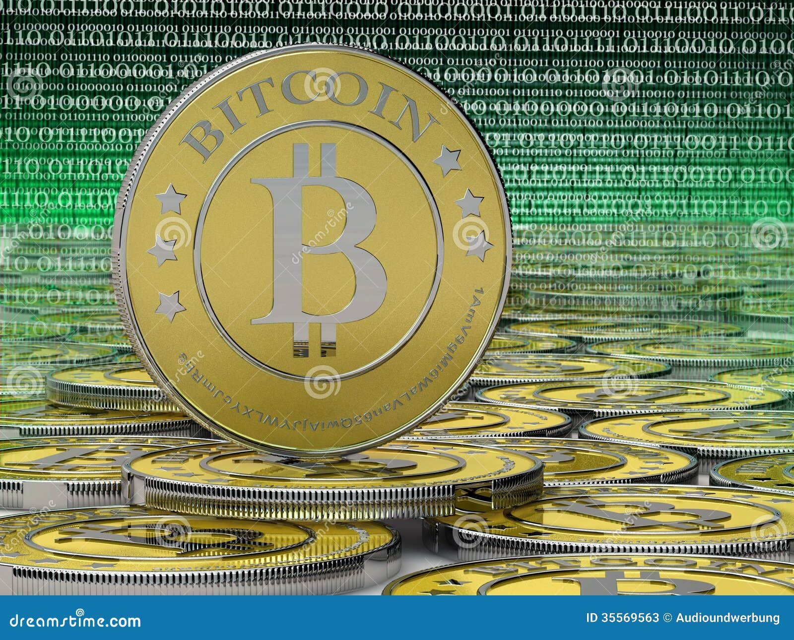 Bitcoins photo stock éditorial. Illustration du marché - 35569563