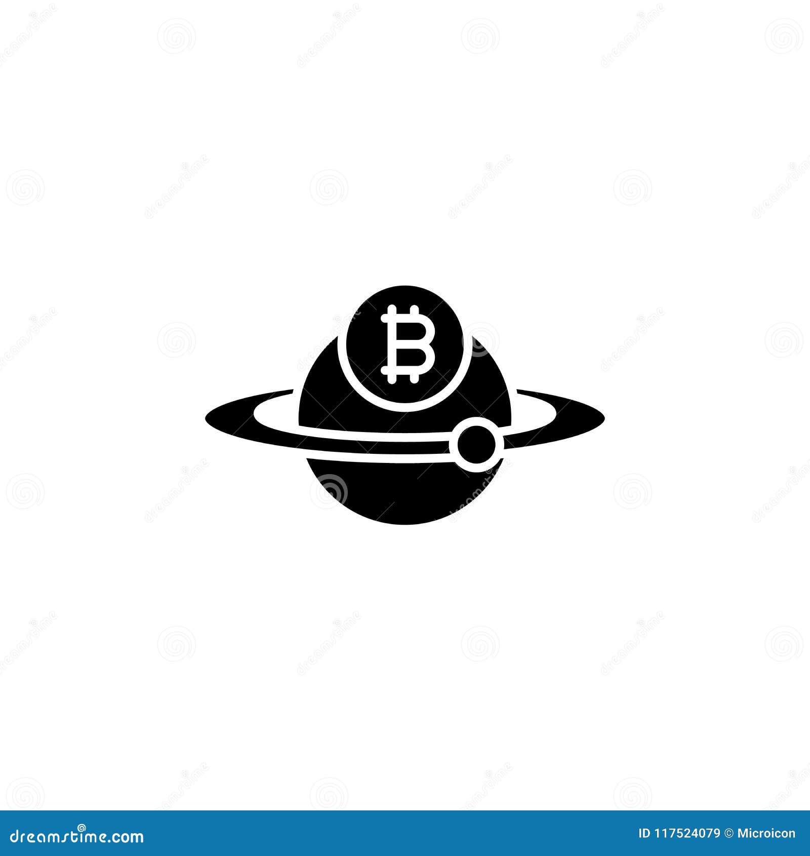 Bitcoins in Circulation Black Icon Concept. Bitcoins in Circulation ...