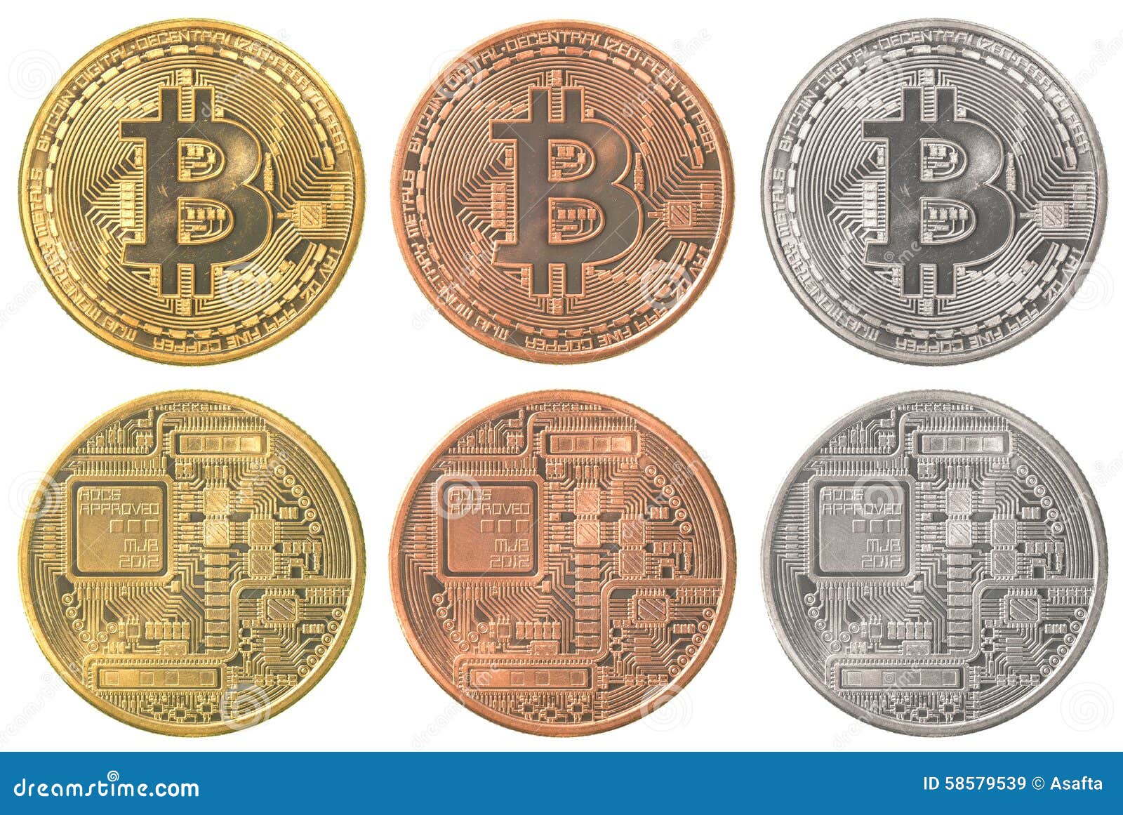 Bitcoins collection set stock image. Image of currency - 58579539