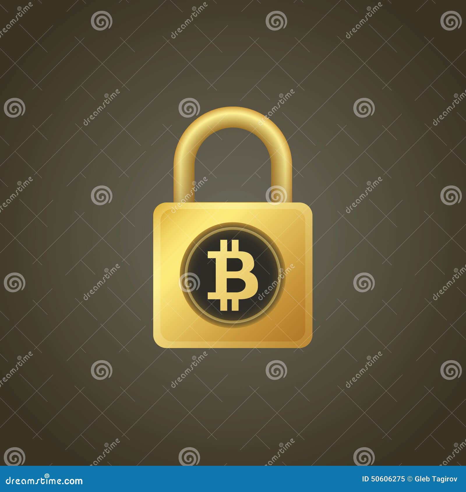 Bitcoins and lock editorial image. Illustration of money - 50606275