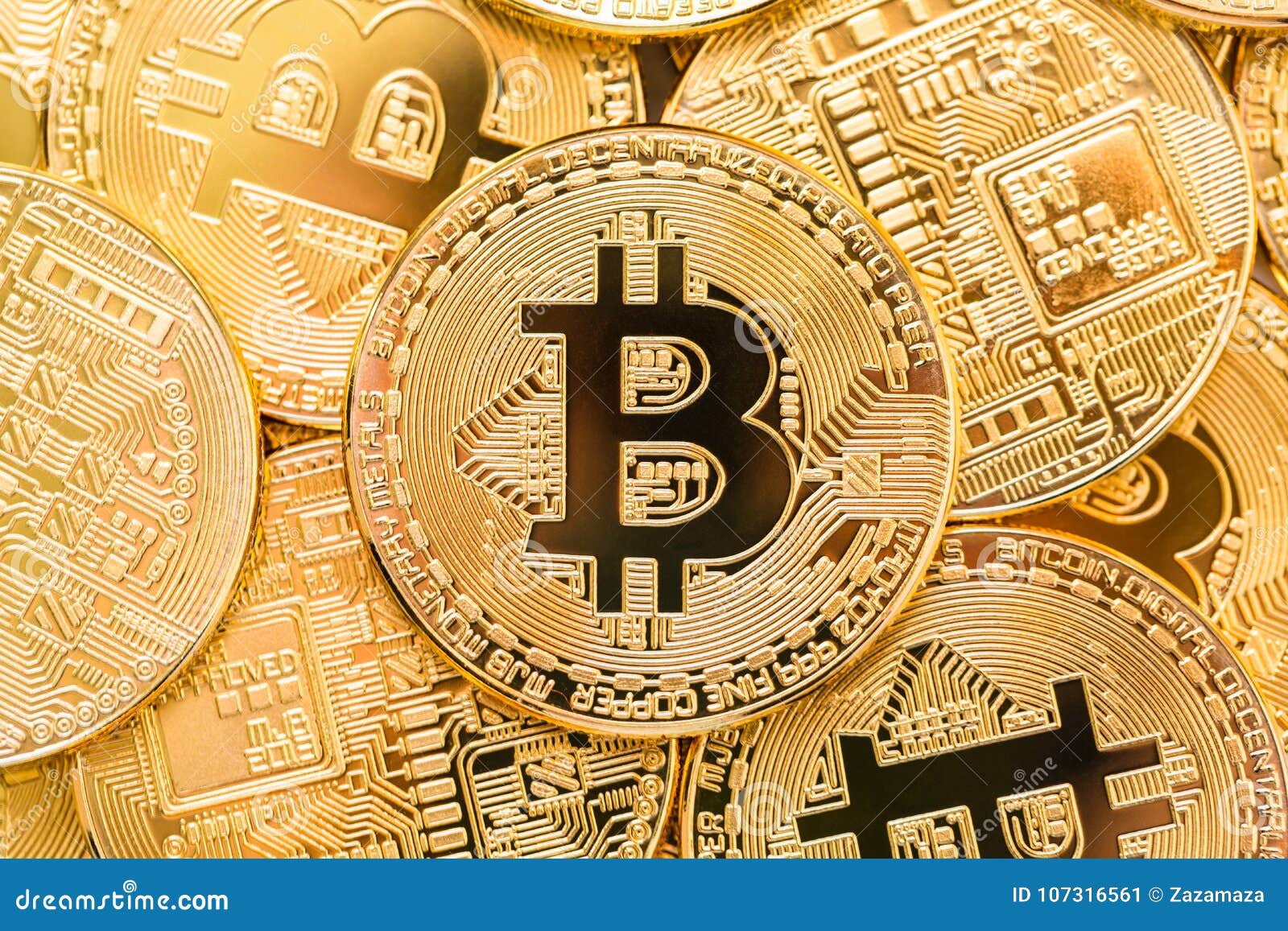 Bitcoins. Physical Bit Coins. Digital Currency. Cryptocurrency Stock ...