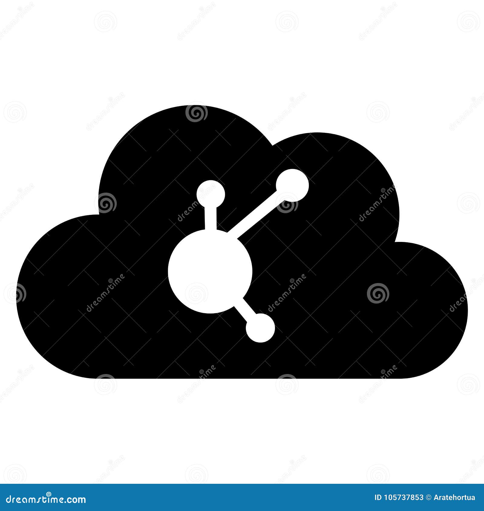 Bitconnect Icon on Cloud Isolated on White Background Stock ...