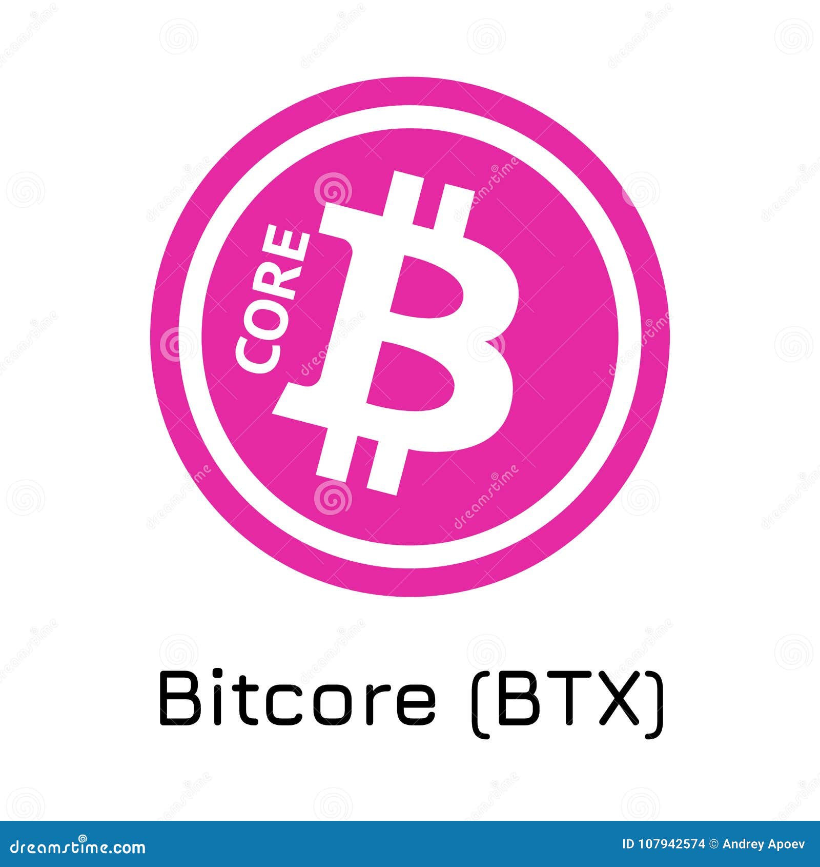 Bitcore BTX. Vector Illustration Crypto Coin Ic Stock Vector - Illustration of bitcore, gold ...