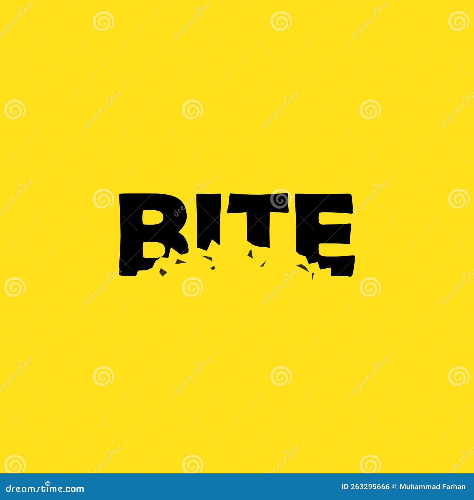 Bite Word Logo, Wordmark Logo, Bite Icon Stock Vector - Illustration of clean, vektor: 263295666