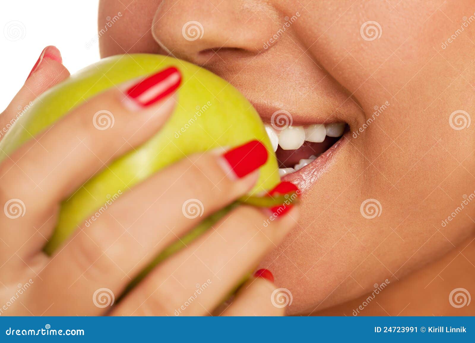 Bite the apple stock image. Image of lifestyle, isolated - 24723991